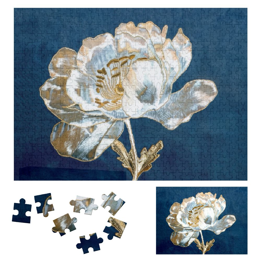 Awypu Flowers Gold Stem Art Nouveau Wooden Puzzle for Adults and Kids ...