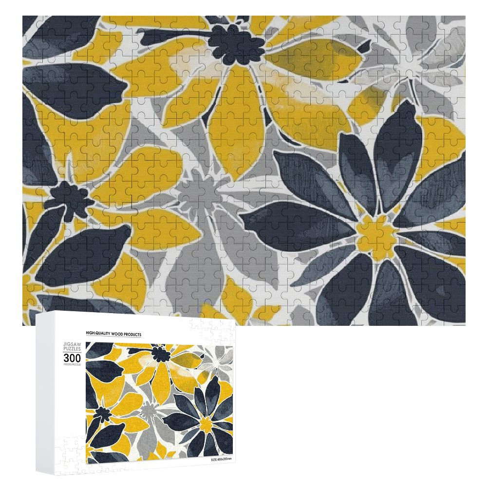 Awypu Flowers Wooden Jigsaw Puzzle Challenging Difficult Wood Puzzles for Adults 300 PCS ...