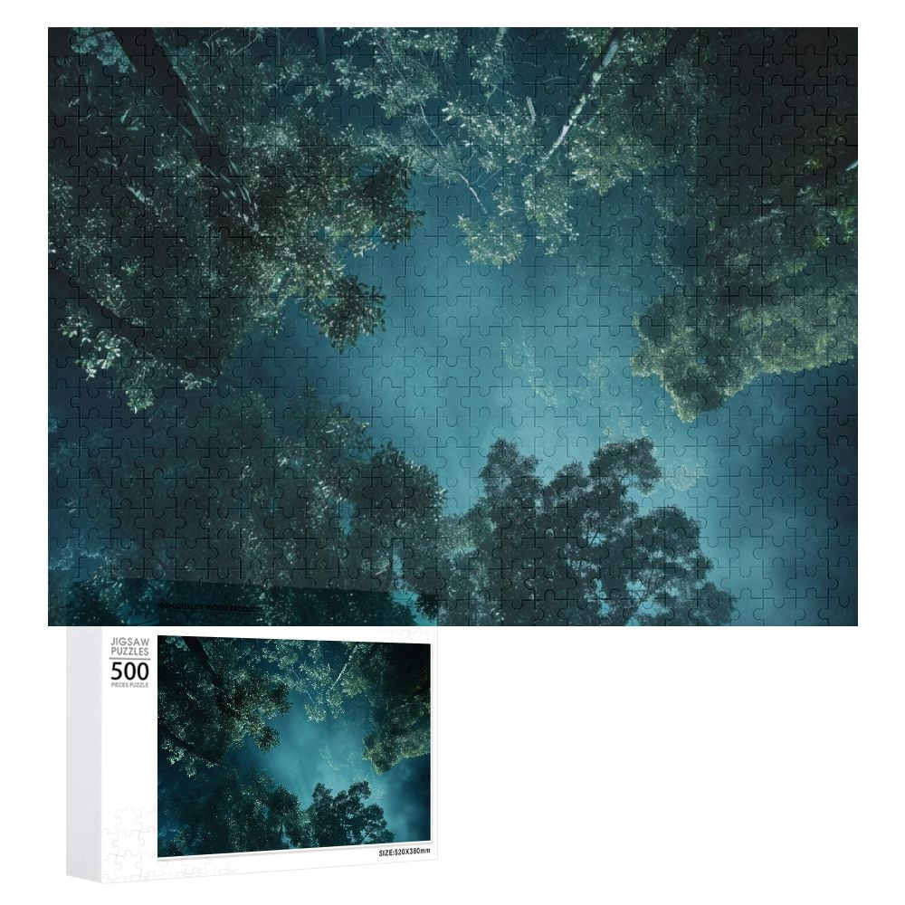 Awypu Forest, Overlooking from a High Place at Night Wooden Puzzle for ...