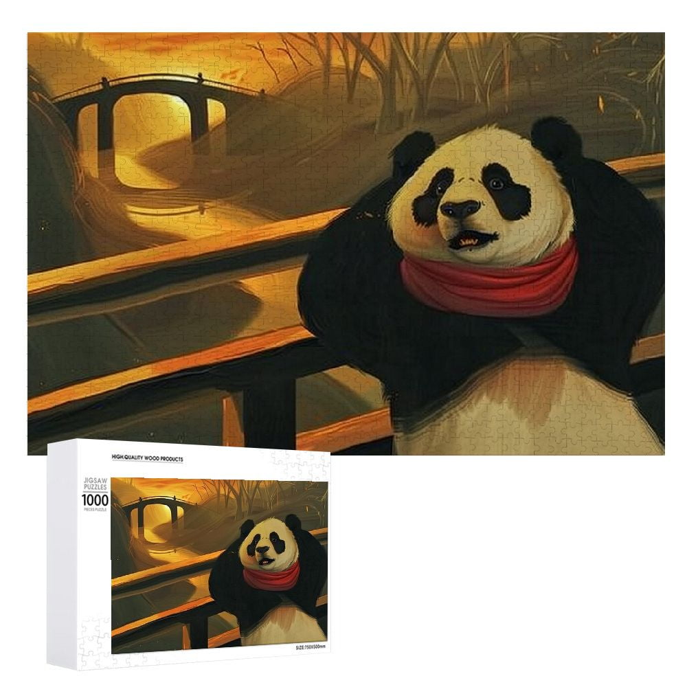 Awypu Funny Cute Panda Wooden Jigsaw Puzzle 1000 PCS - Walmart.com