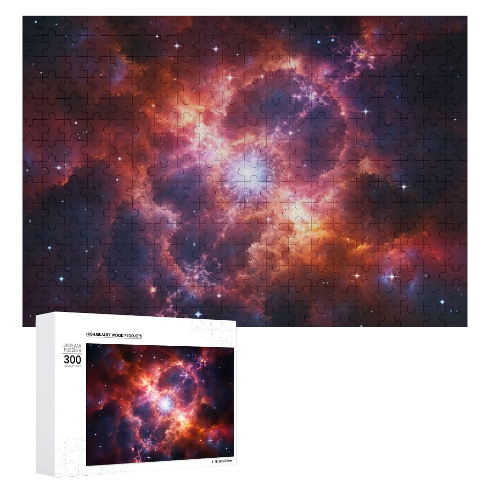 Awypu Galaxy Stars Space Art Wooden Jigsaw Puzzle - Impossible Wooden ...