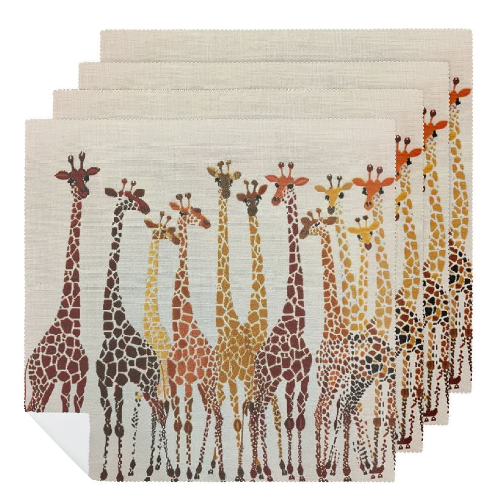 Nawy Giraffes Animal Cute Wild Cartoon Africa Safari Tall Group Crowded ...