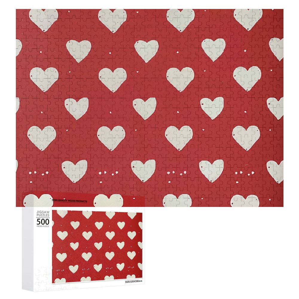 Awypu Hearts Hearts Wooden Jigsaw Puzzle Challenging Difficult Wood ...