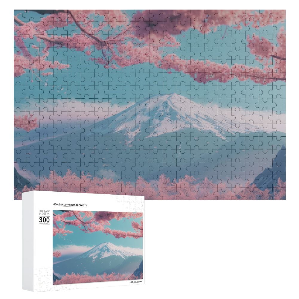 Nawy In Spring, Cherry Blossoms Bloom in Full Bloom Wooden Jigsaw ...