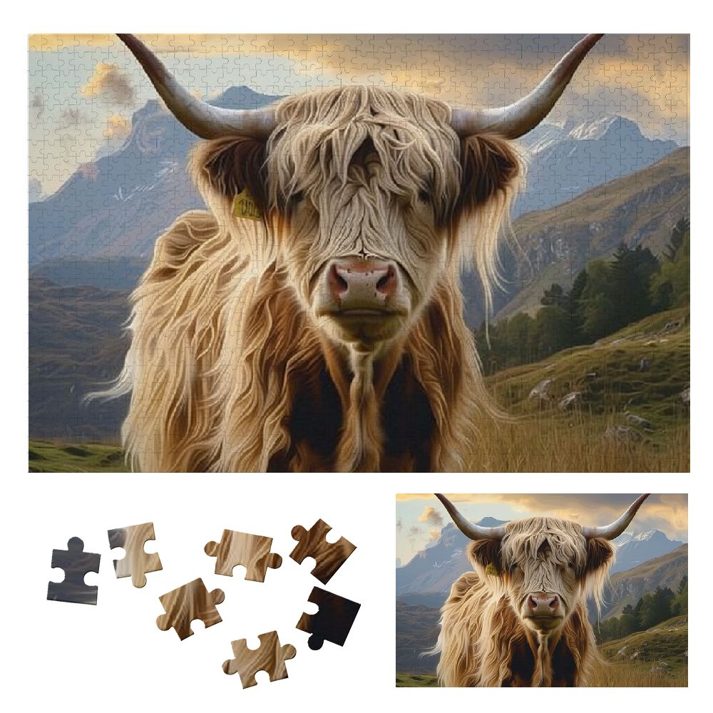 Awypu Long Haired Cow Mountain Wooden Jigsaw Puzzle for Adults and Kids 1000 PCS - Walmart.com