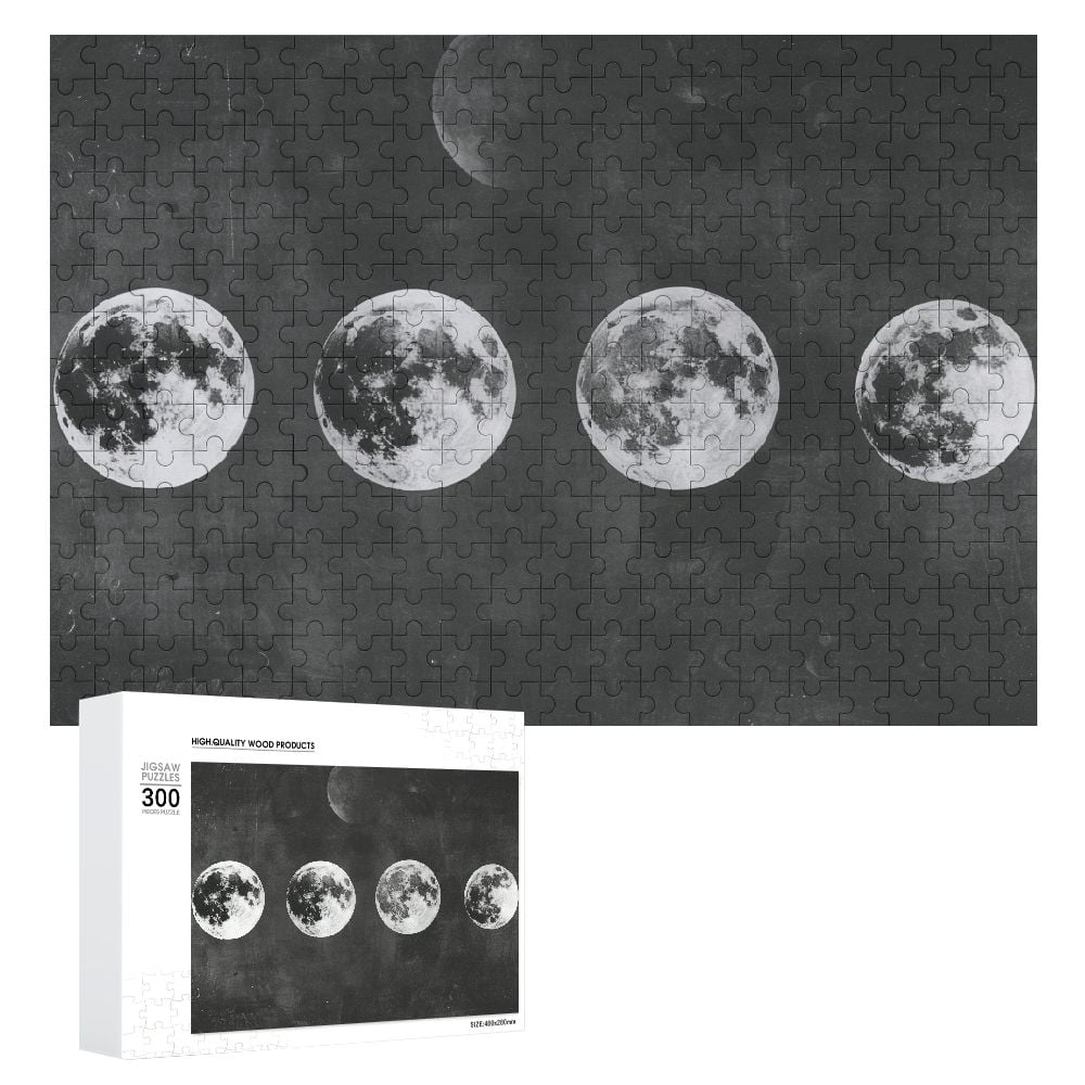 Awypu Moon Phases Wooden Puzzle Challenging Difficult Wood Puzzles for ...