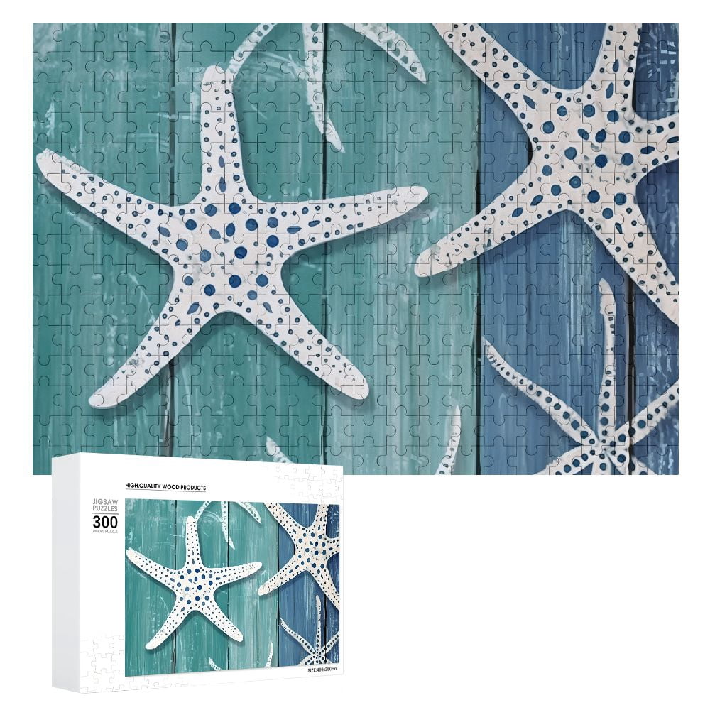 Awypu Nautical Coastal Beach Theme Wooden Starfish Challenging ...
