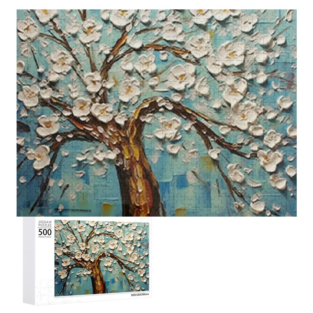 Awypu Painting Tree Wooden Jigsaw Puzzle for Adults and Kids - Gift for ...