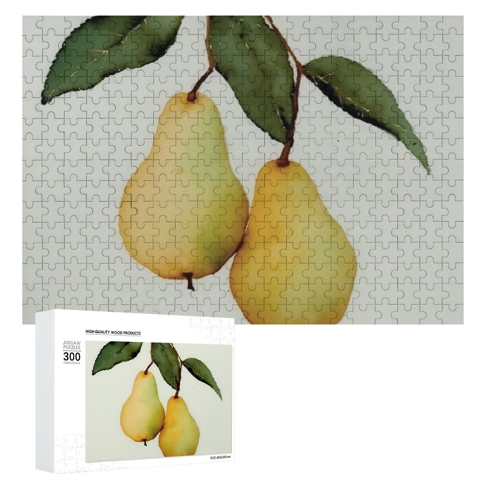 Awypu Pears Leaves Branch Wooden Jigsaw Puzzle Challenging Difficult ...