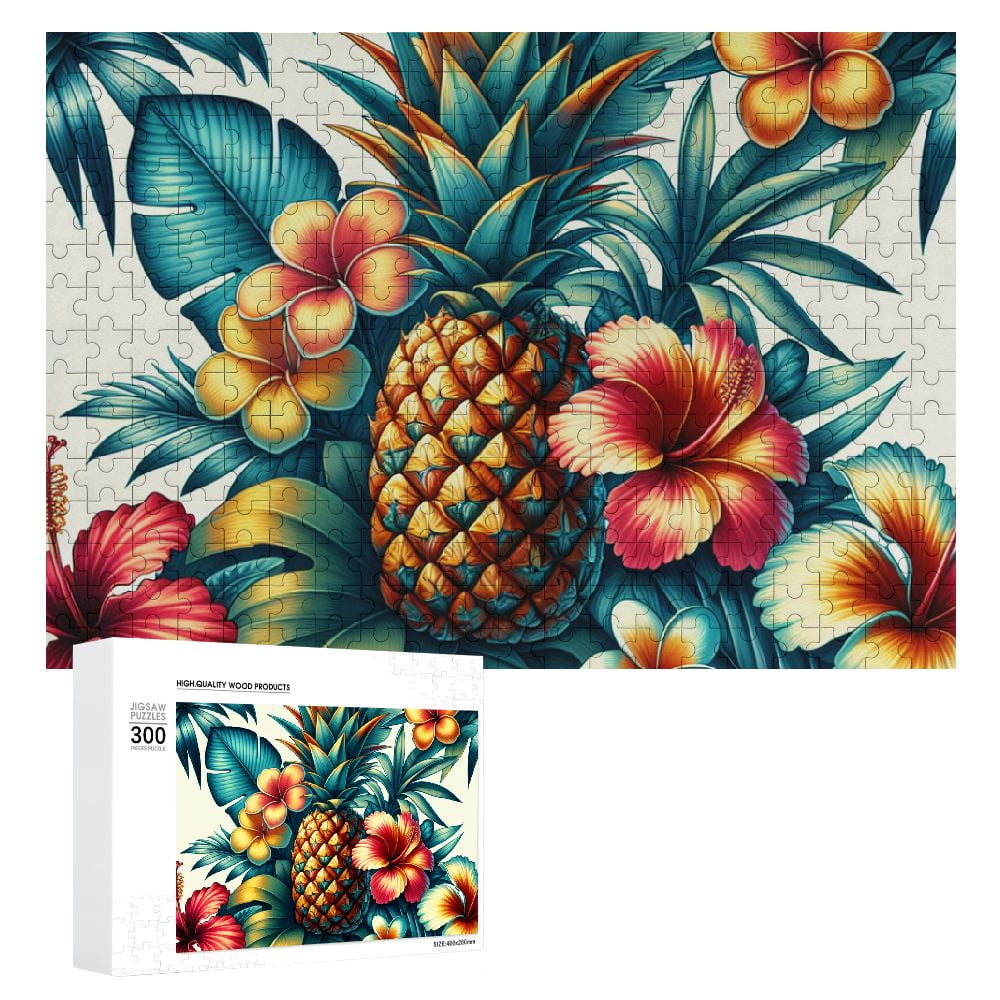 Awypu Pineapples Decorative Wooden Jigsaw Puzzle Leisure Game Toy Gift ...