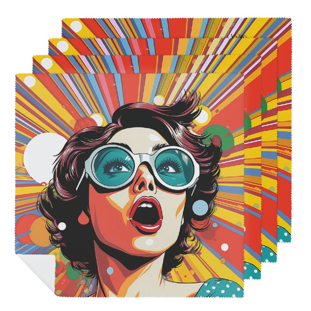 Nawy Pop Art Cloth Napkin Reusable Home Decor - Premium Polyester ...