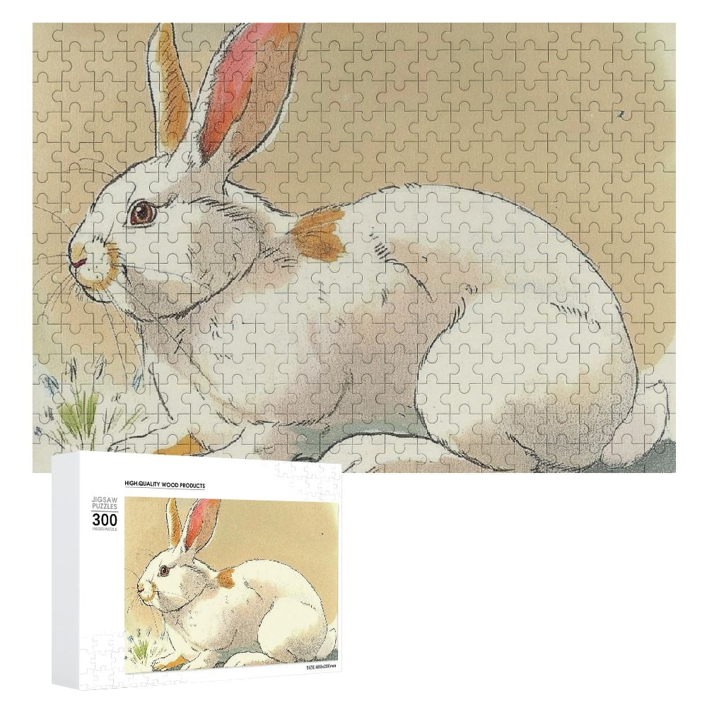Awypu Rabbit Beatrix Potter Illustration Wood Puzzle for Adults 300 PCS ...