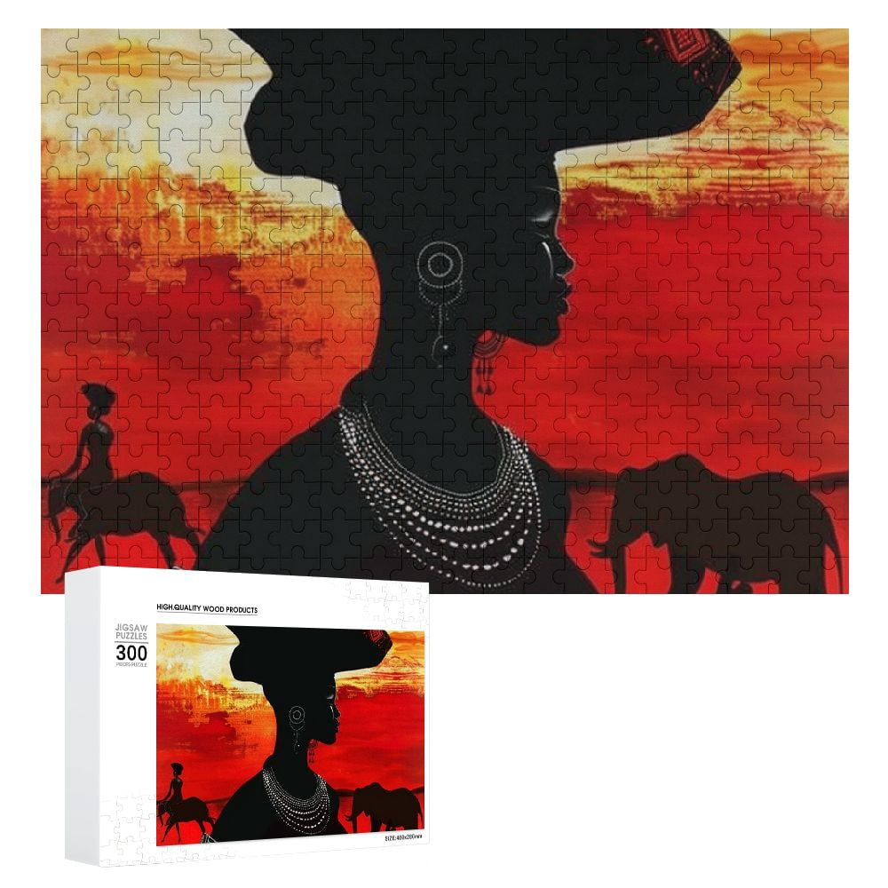 Awypu Silhouette Chinwe Chukwuogo-Roy Wooden Jigsaw Puzzle for Adults ...