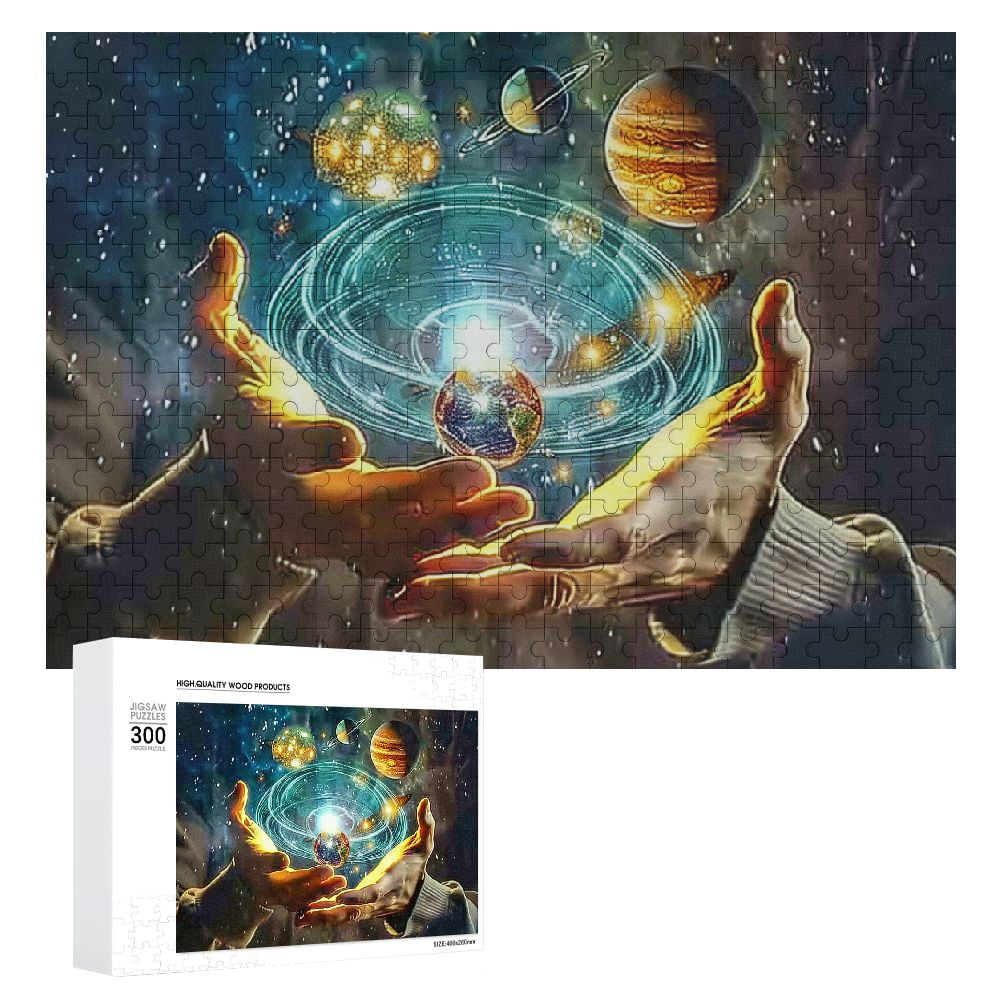 Awypu Solar System Hologram Wooden Puzzle Challenging Difficult Wood ...