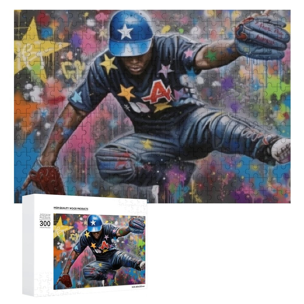 Awypu Stars Graffiti Art Wooden Jigsaw Puzzle Gift for Family Friends ...
