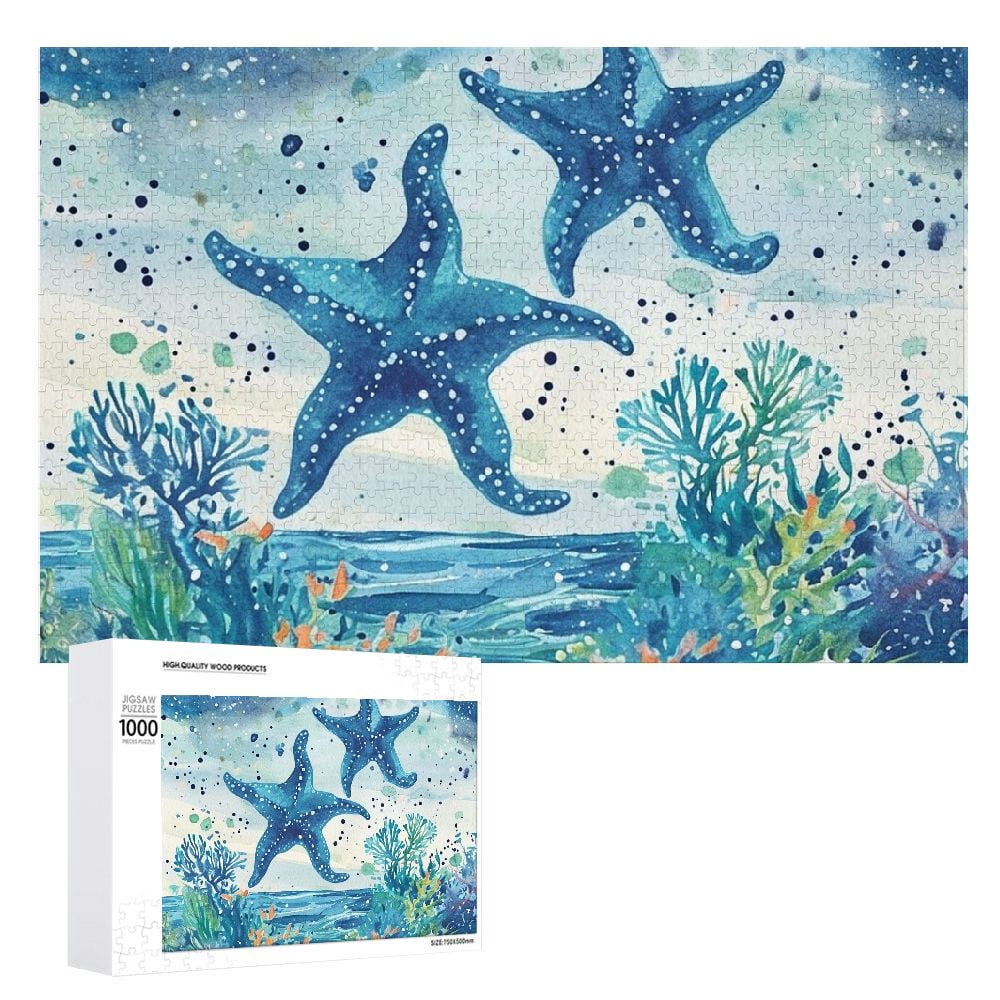 Awypu Stars Water Plants Wooden Jigsaw Puzzle for Adults and Kids Gift ...