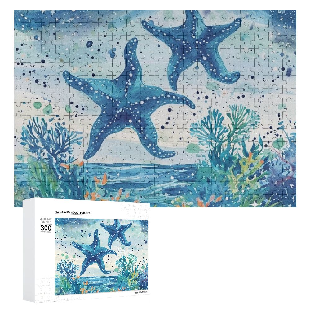 Awypu Stars Water Plants Wooden Jigsaw Puzzle for Adults and Kids Gift ...