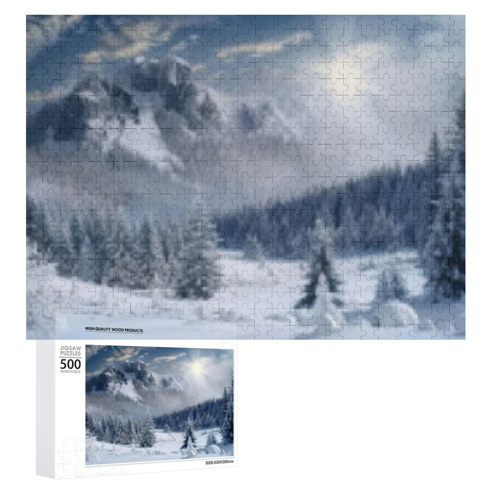 Awypu Sunlight Over Winter Mountain Forest Landscape Nature Wilderness ...