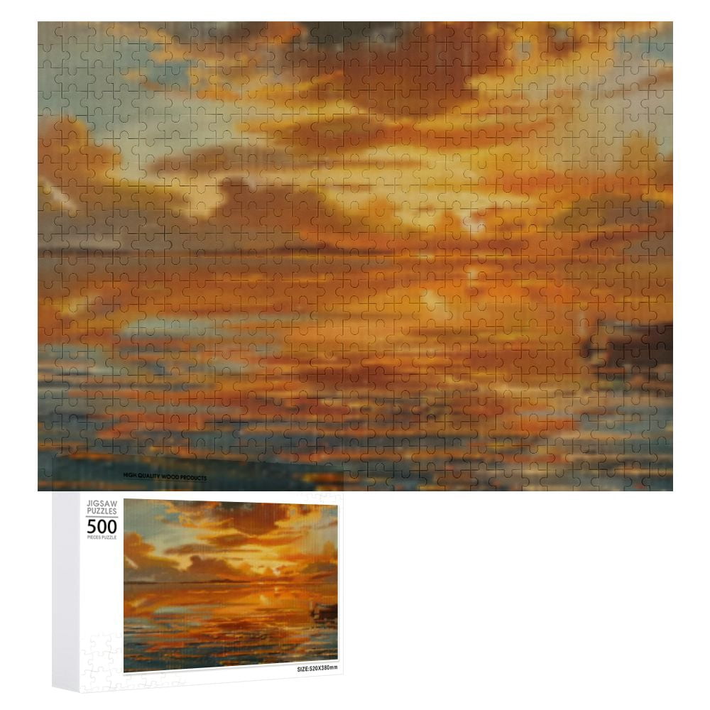 Awypu Sunset Art Print Landscape Art Print Impossible Wooden Puzzles ...