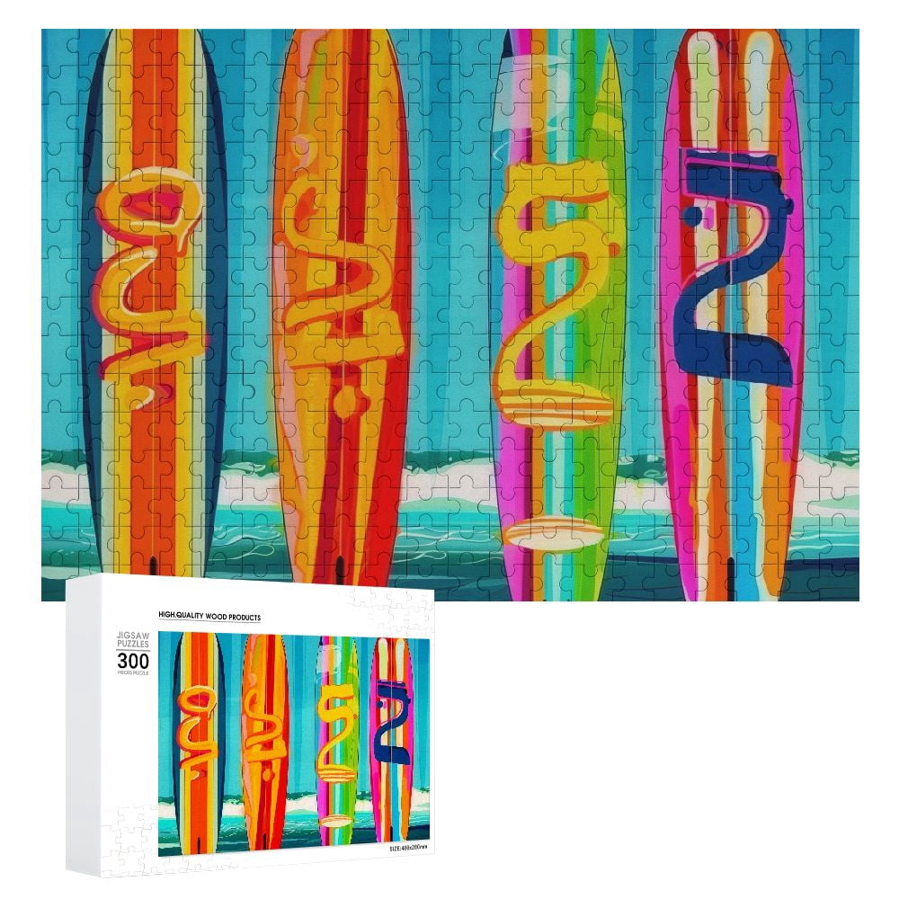 Awypu Surfboards Sandy Beach Ocean Wooden Puzzle for Adults and Kids ...