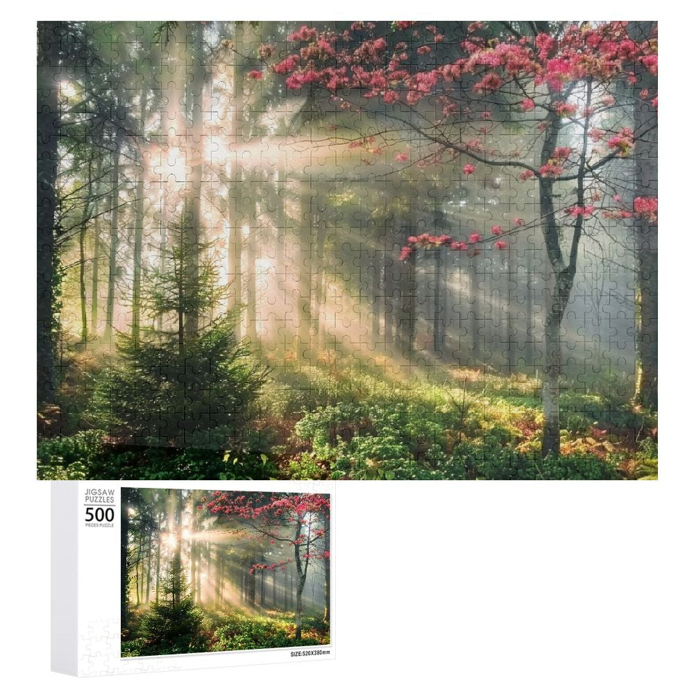 Awypu Trees Flowers Sunbeam Wooden Jigsaw Puzzle Leisure Game Toy Gift ...