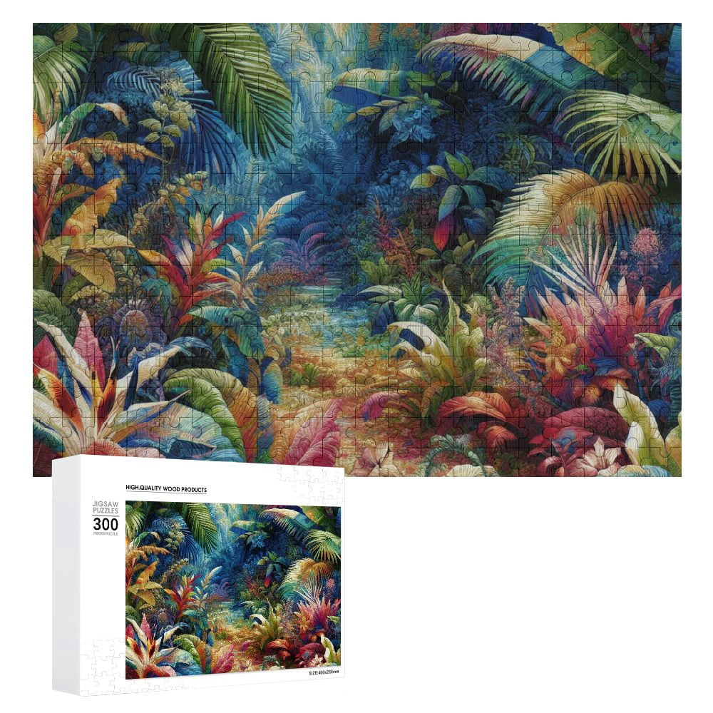 Awypu Tropical Forest Farmhouse Wooden Jigsaw Puzzle for Adults and ...