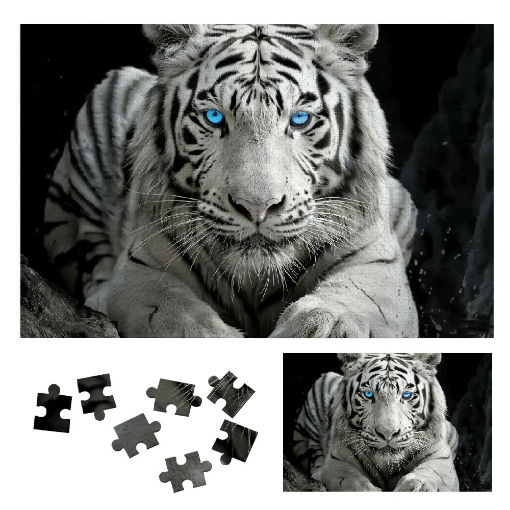 Nawy White Tiger Wood Puzzle Challenging Difficult Puzzles for Adults ...