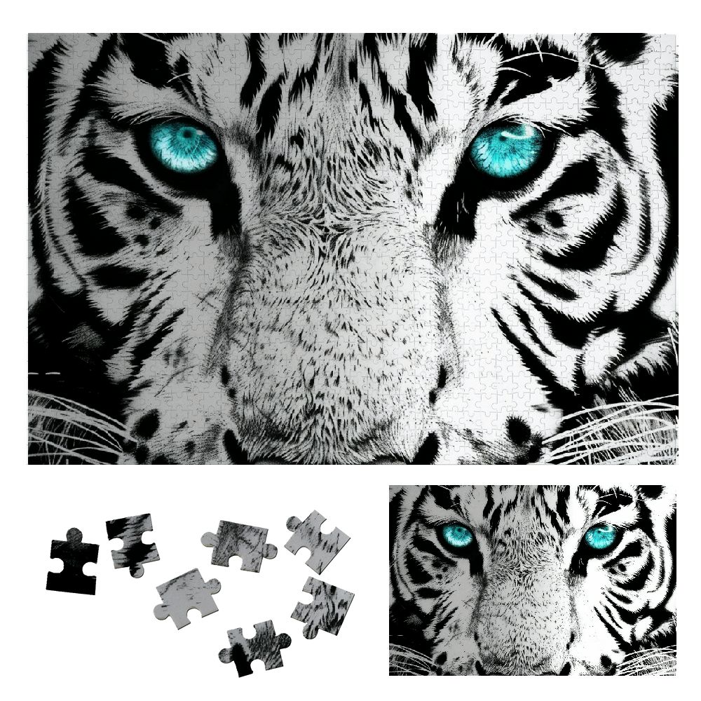 Awypu White Tiger Wooden Puzzle for Adults and Kids Challenging ...