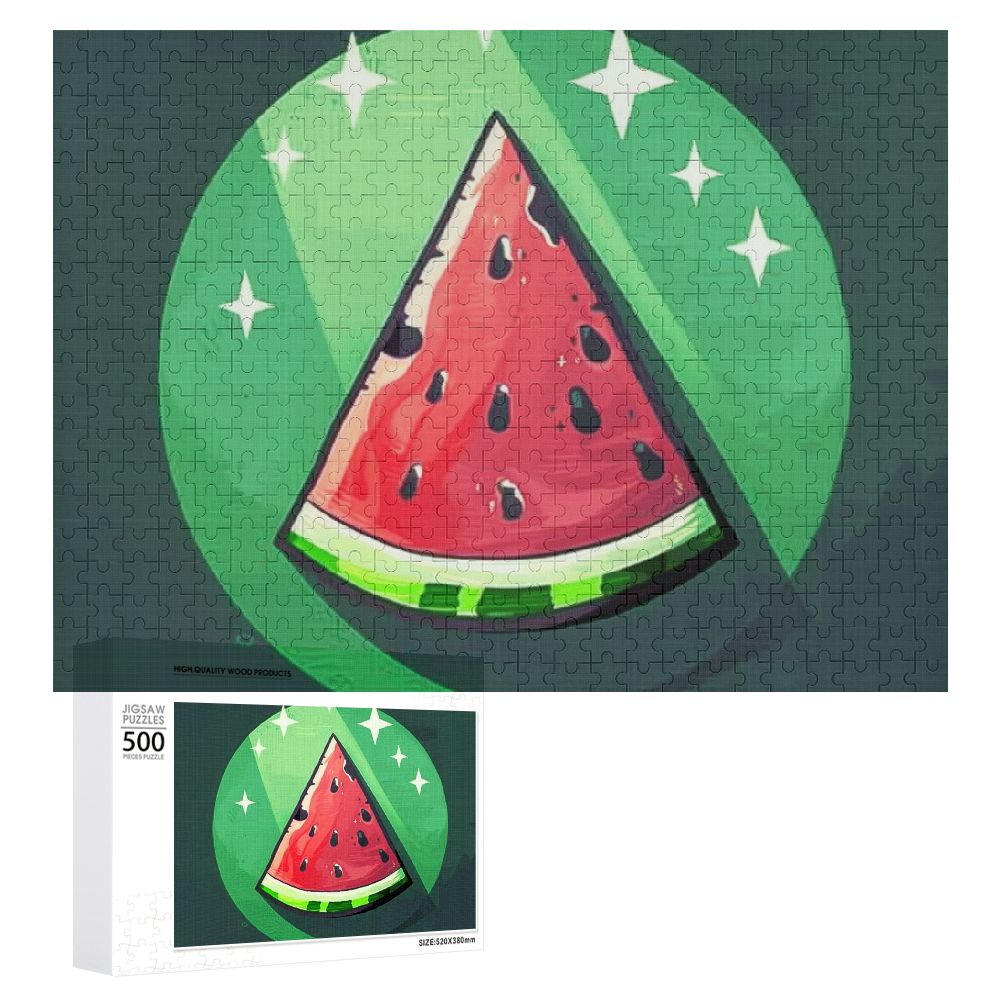 Awypu Wooden Jigsaw Puzzle Cartoon Watermelon 500 PCS - Walmart.com