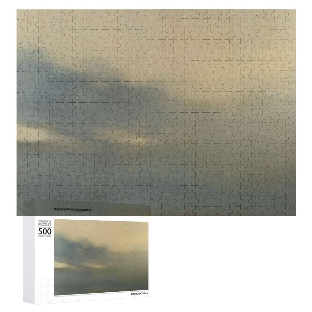 Nawy Wooden Jigsaw Puzzle Set Paint Stroke Sea Landscape Shapes ...