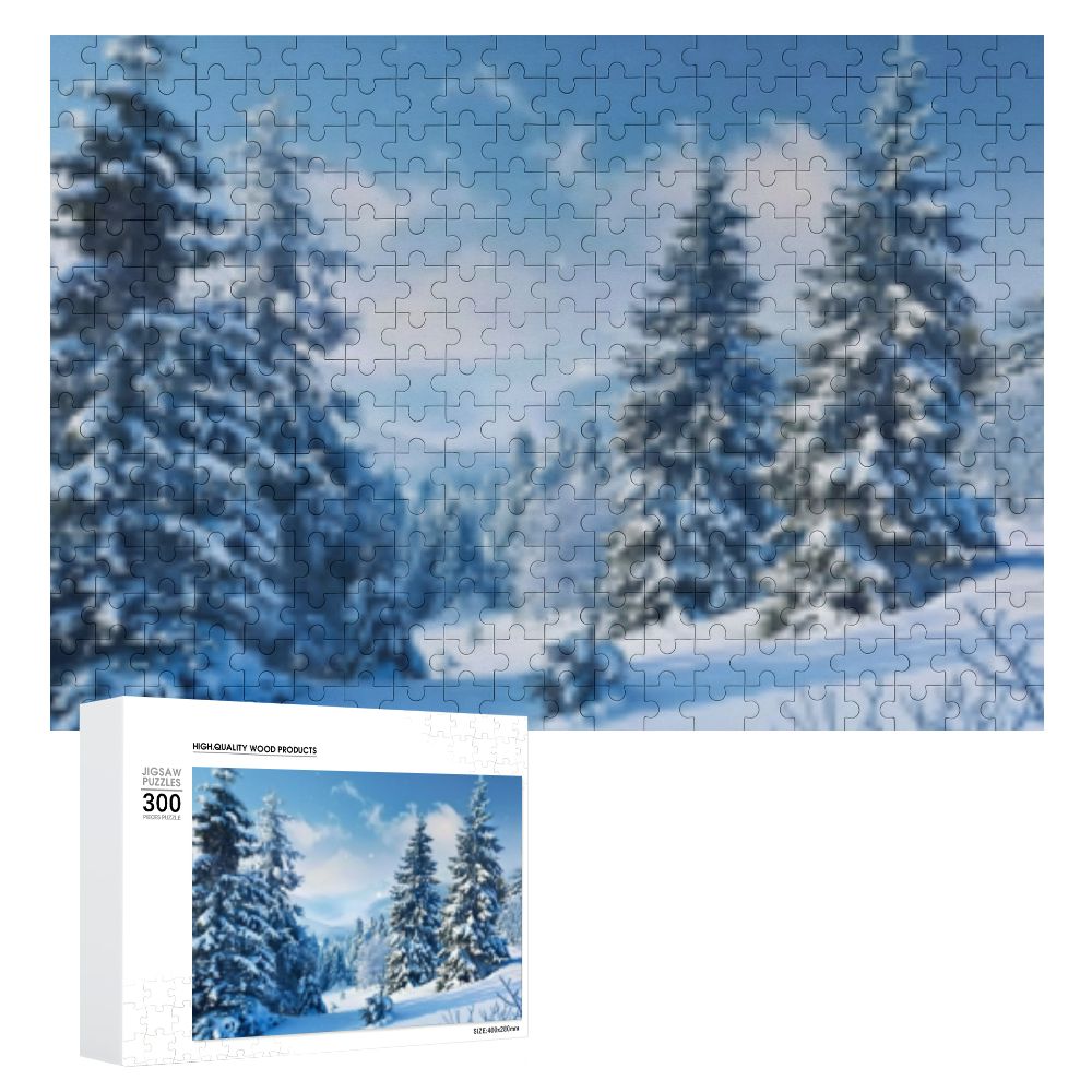 Awypu Wooden Jigsaw Puzzle for Adults and Kids - Snow Mountain ...