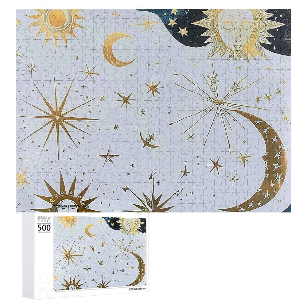 Awypu stars sun space Wooden Jigsaw Puzzle Challenging Difficult Wood ...