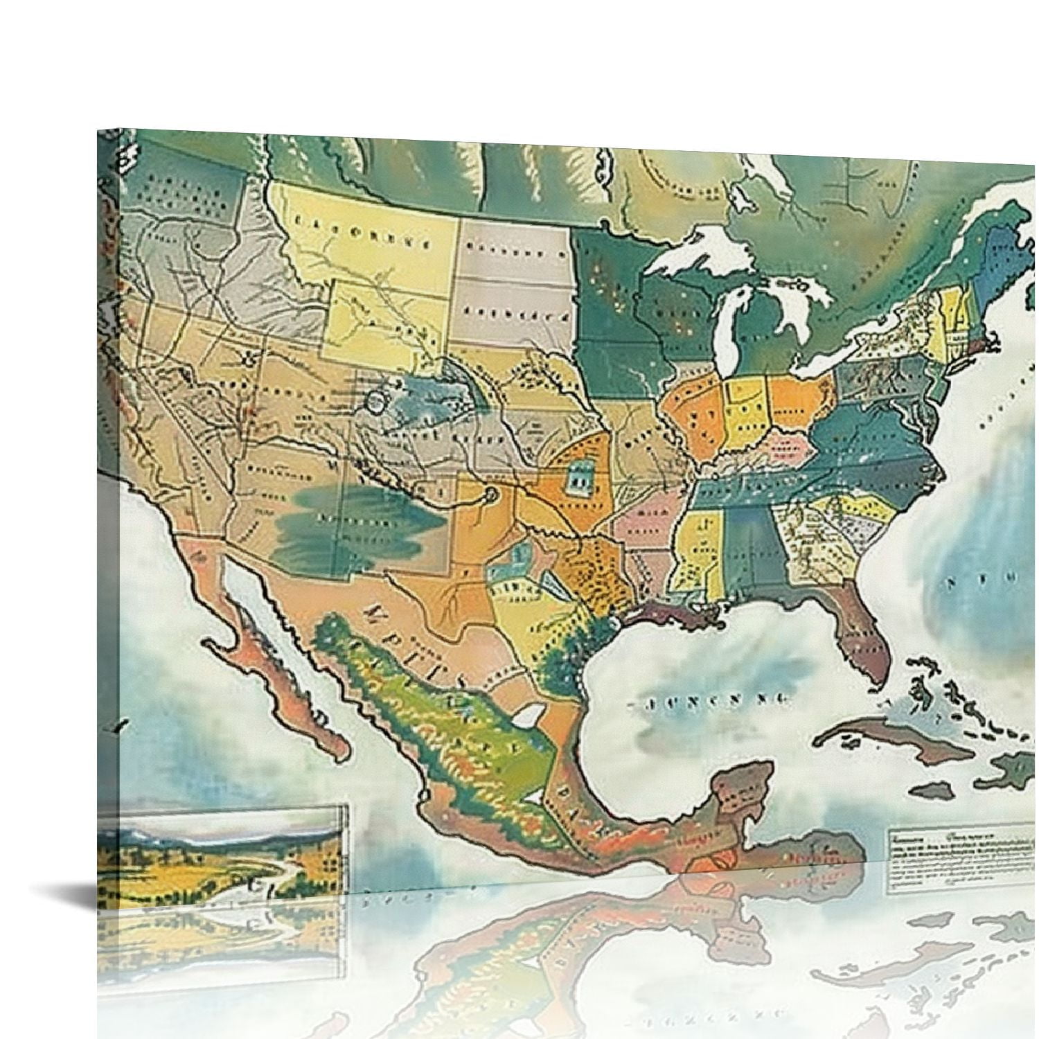 Nawypu 1650 US Map of Native American Indian Tribes & Linguistic Stocks ...