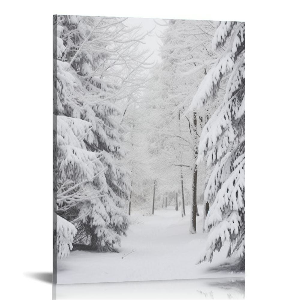 Nawypu 3 Pieces Winter Snowy Forest Prints Snow Covered Pine Trees ...
