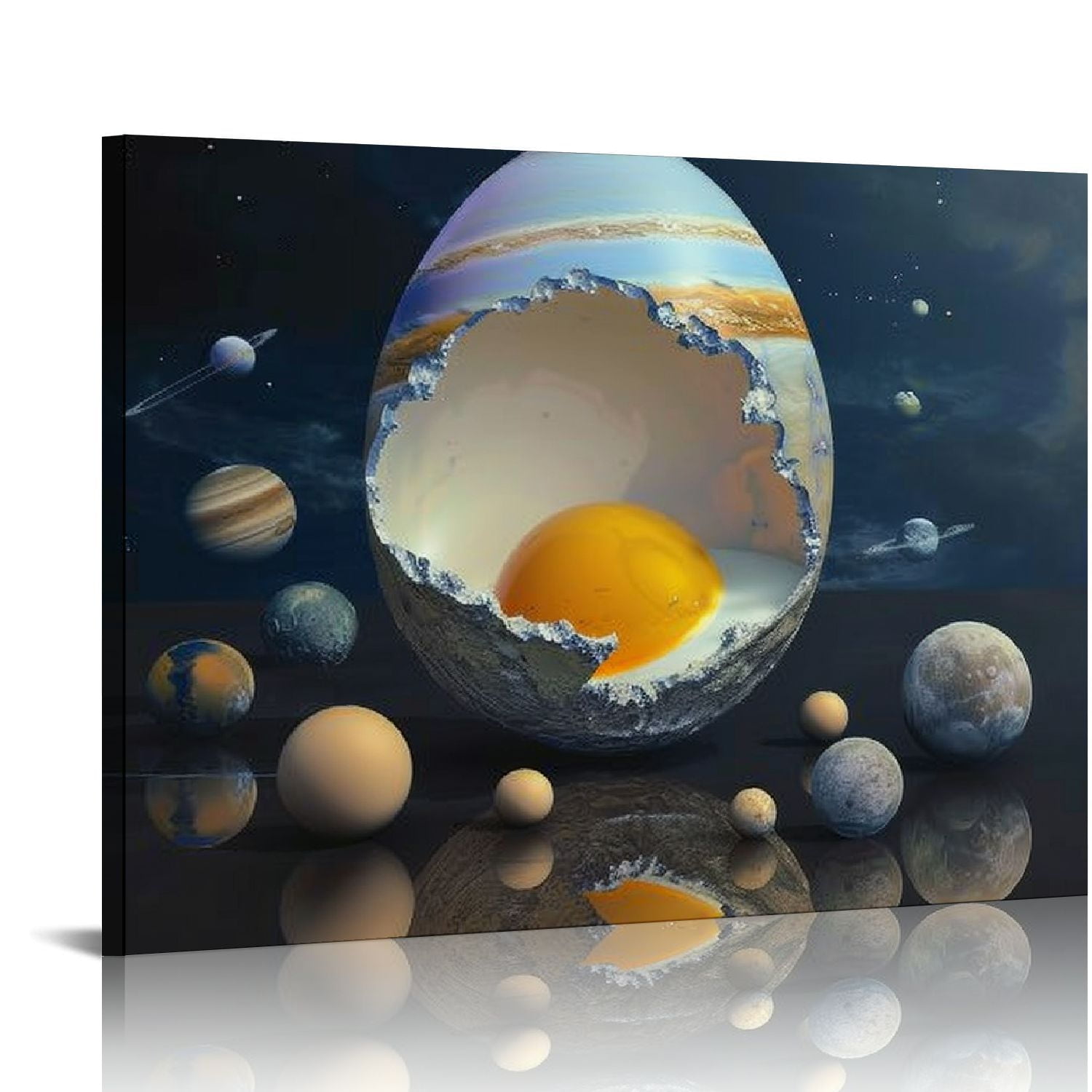 Nawypu Abstract Art Picture Decoration - Abstract Egg Solar System ...