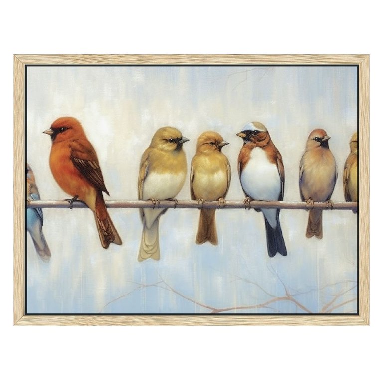 Sparrow Abstract Paint Bird