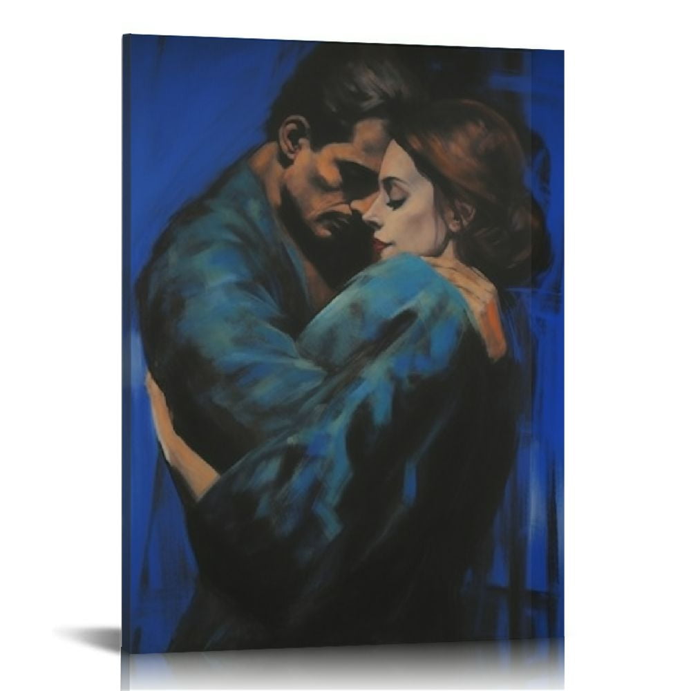 Nawypu Abstract Canvas Art Poster Couple Kissing Canvas Paintings Wall ...