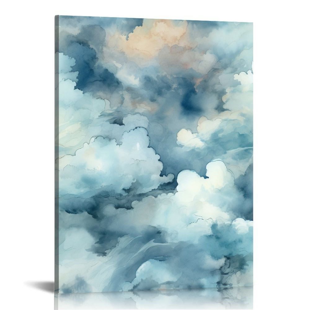 Nawypu Abstract Canvas Wall Art for Bedroom Ocean Painting Coastal ...