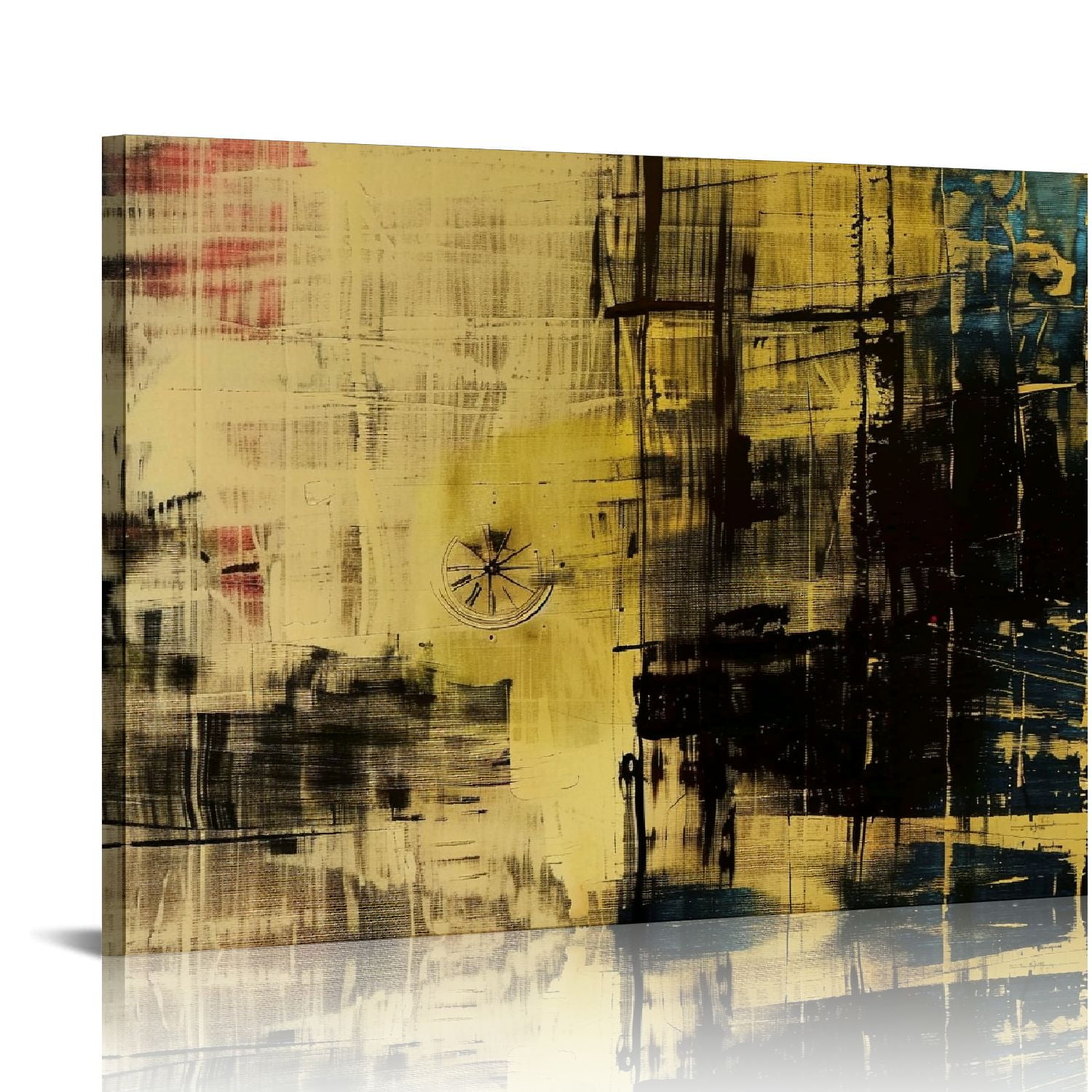 Nawypu Abstract Canvas Wall Art, Abstract Expressionism Art Prints, Modern Brown Abstract Style ...