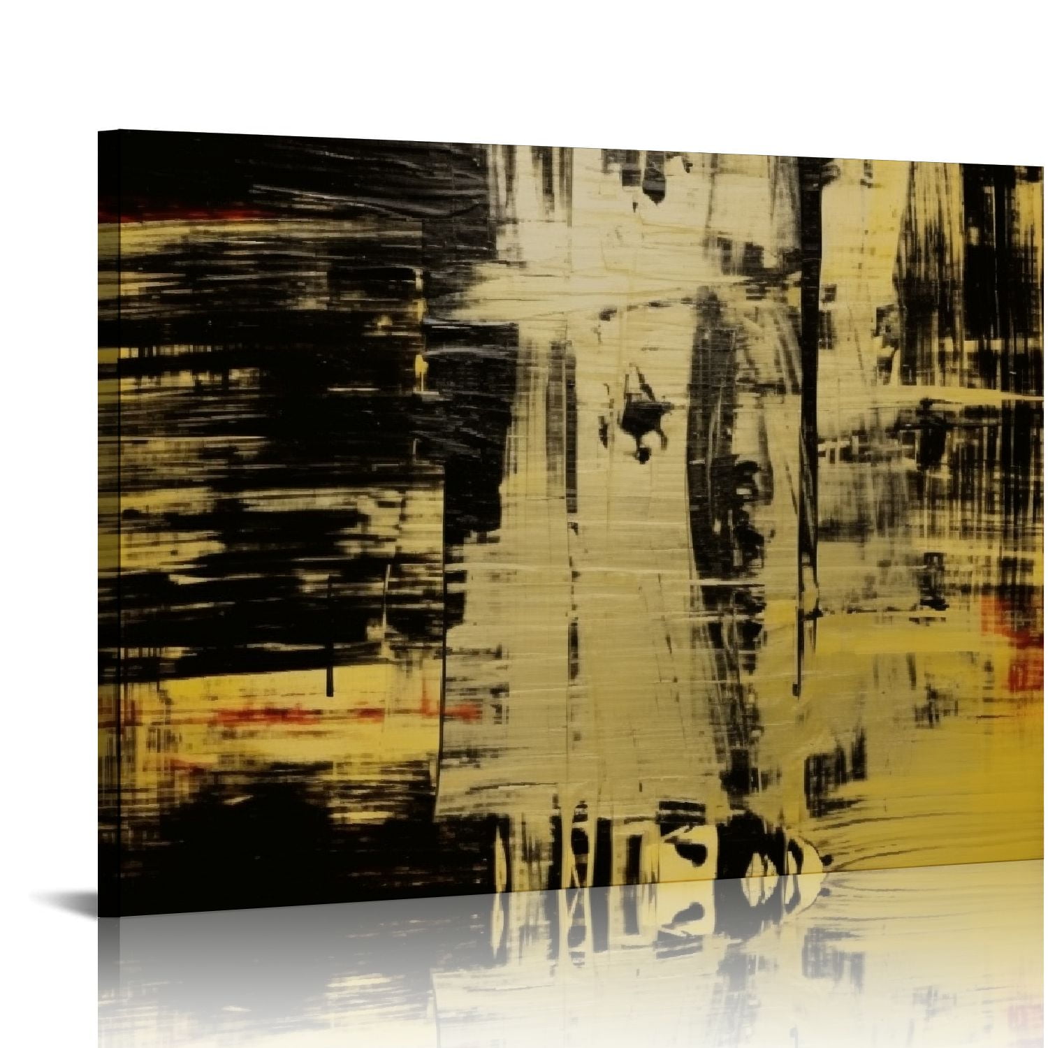 Nawypu Abstract Canvas Wall Art, Abstract Expressionism Art Prints, Modern Brown Abstract Style ...