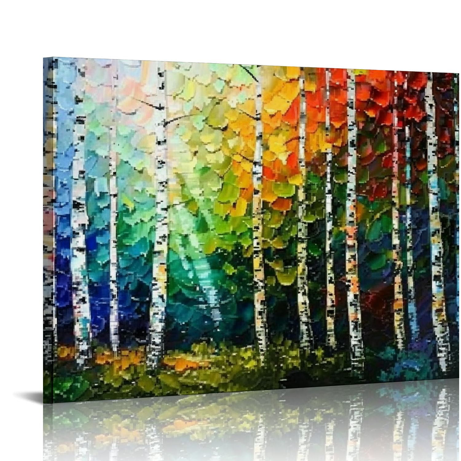 Nawypu Abstract Colorful Tree of Life Painting Canvas Wall Art Big Tree ...