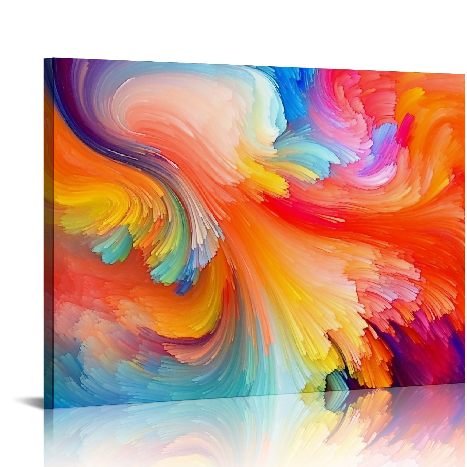 Nawypu Abstract Colorful Wall Art Rainbow Canvas Wall Decor Bright ...