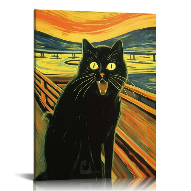 Nawypu Abstract Edvard Munch Canvas Wall Art Famous Art The Scream ...