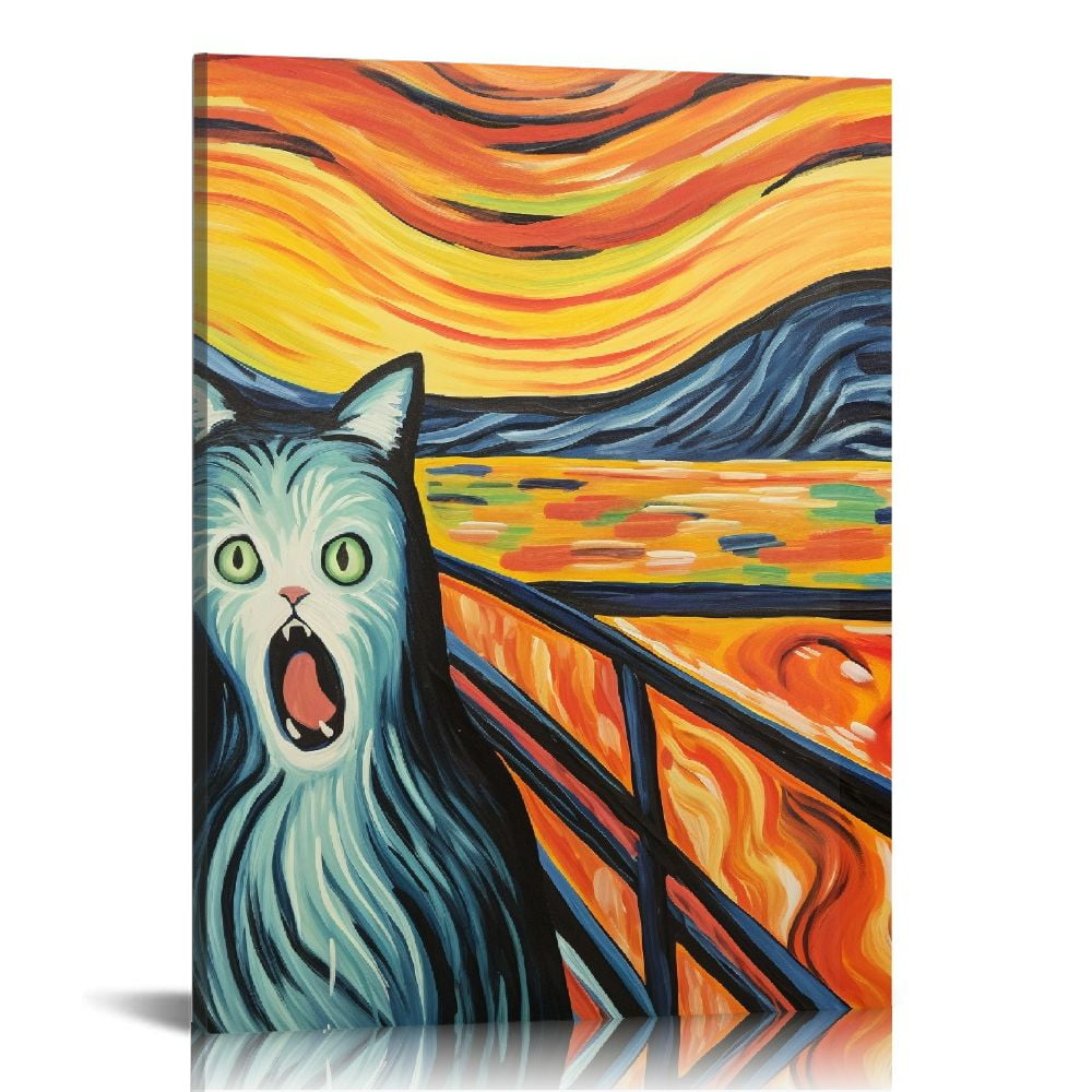 Nawypu Abstract Edvard Munch Canvas Wall Art Famous Art The Scream ...