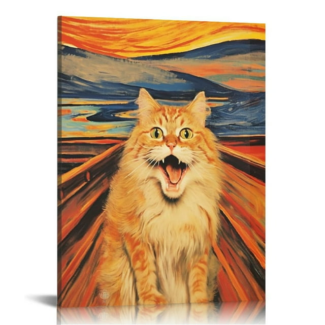 Nawypu Abstract Edvard Munch Canvas Wall Art Famous Art The Scream ...