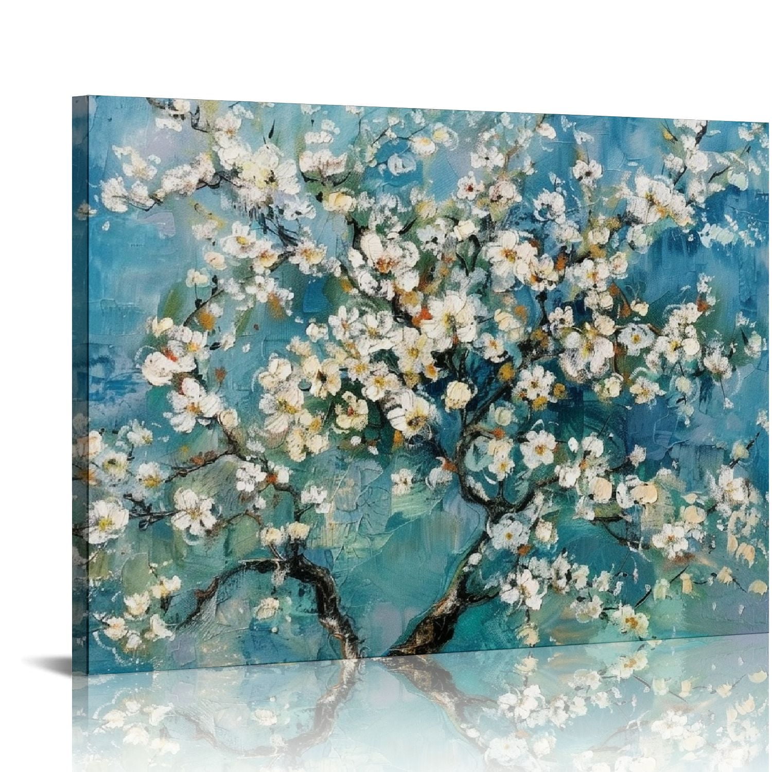 Nawypu Abstract Flower Canvas Wall Art: Dogwood Bloom Artwork Beautiful ...
