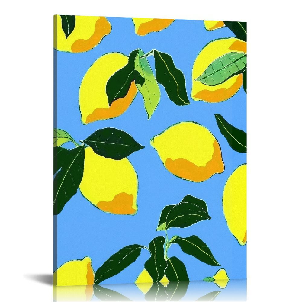 Nawypu Abstract Fruit Lemons Exhibition Wall Art Print. 11x14 UNFRAMED ...