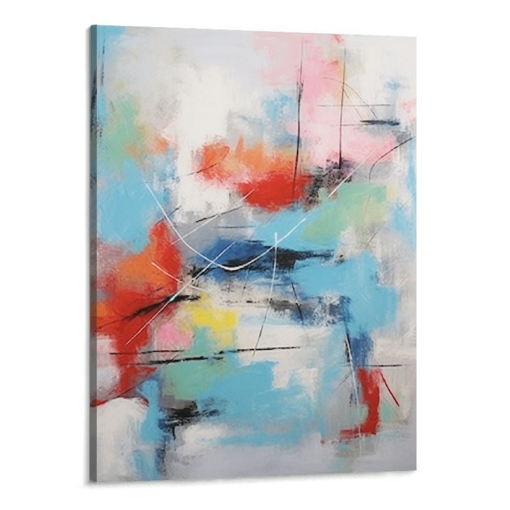 Nawypu Abstract Graffiti Wall Art Decor - Framed Colorful Banksy ...