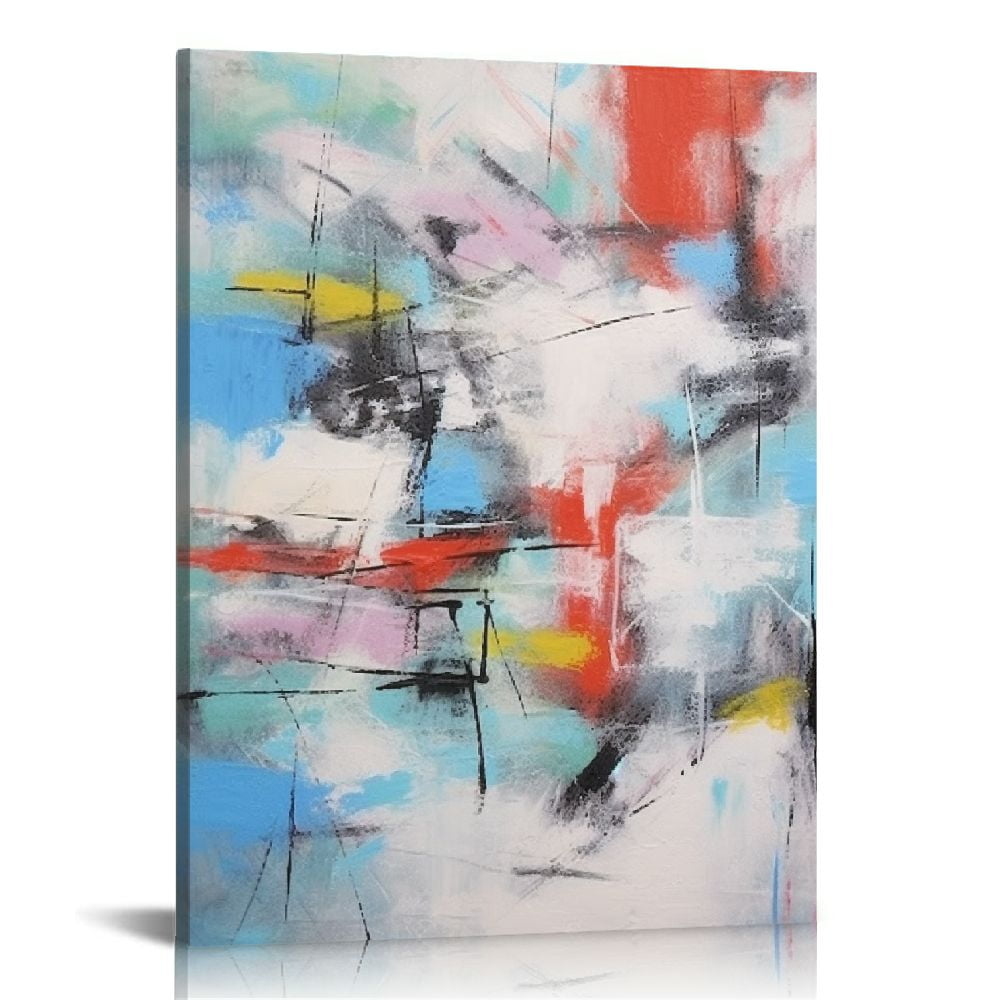 Nawypu Abstract Graffiti Wall Art Decor - Framed Colorful Banksy ...