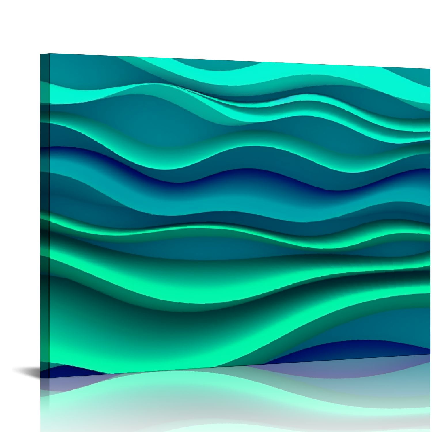 Nawypu Abstract Green Water Flow Canvas Wall Art for Living Room ...